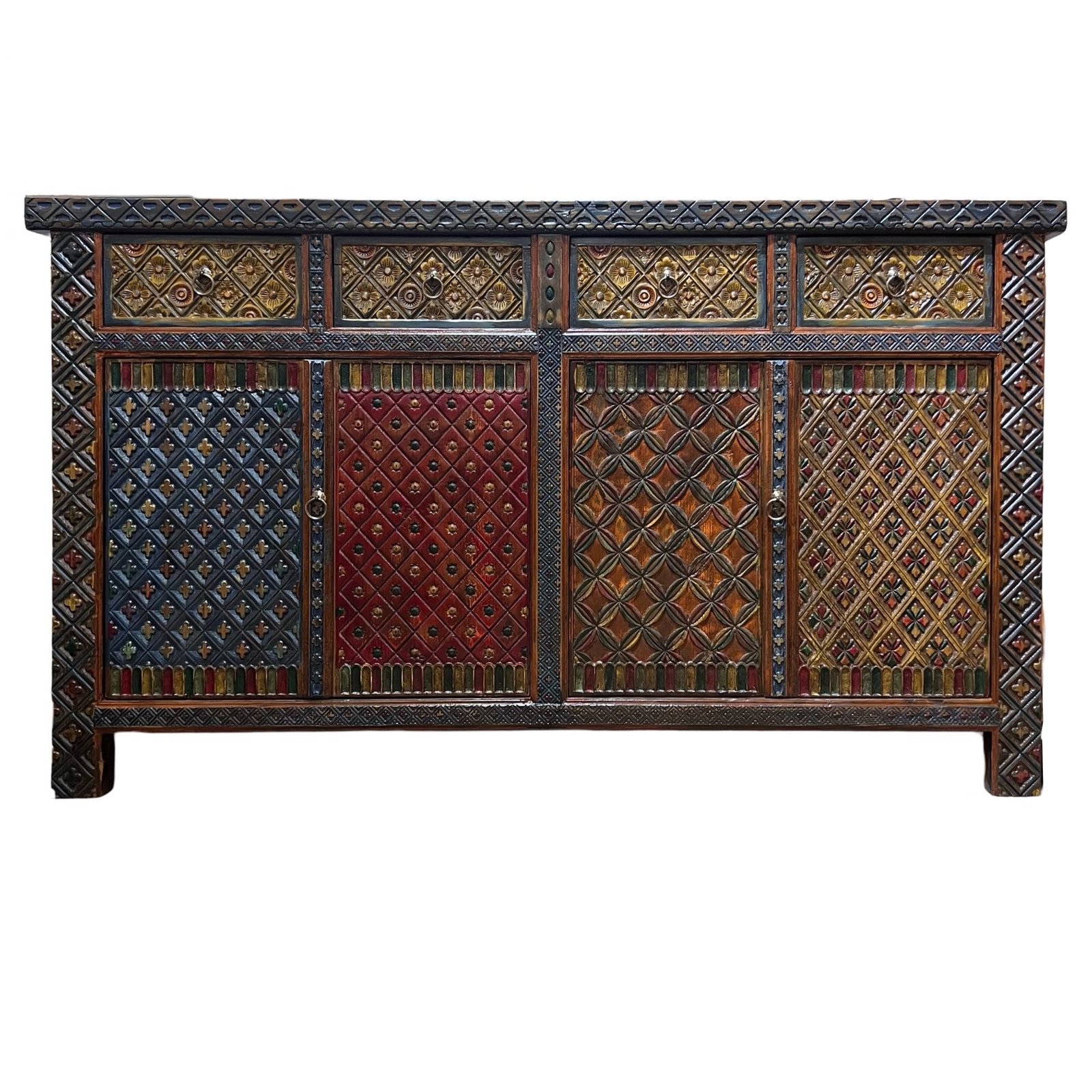 New Xinjiang-style Carved Sideboard - Just Anthony